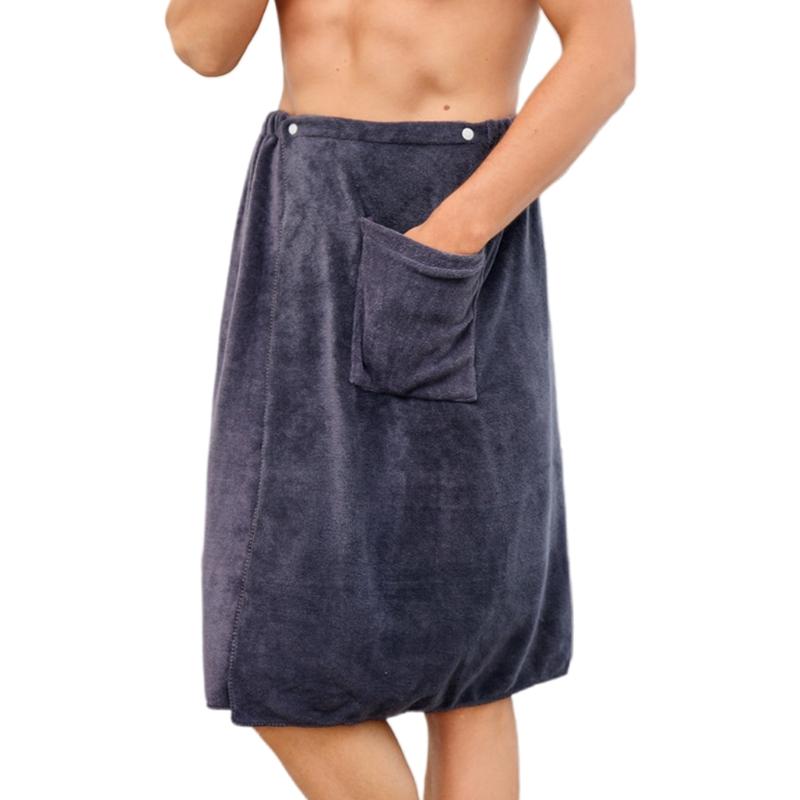 Riheze Man Wearable Bath Towel with Pocket Swimming Beach Towel ...