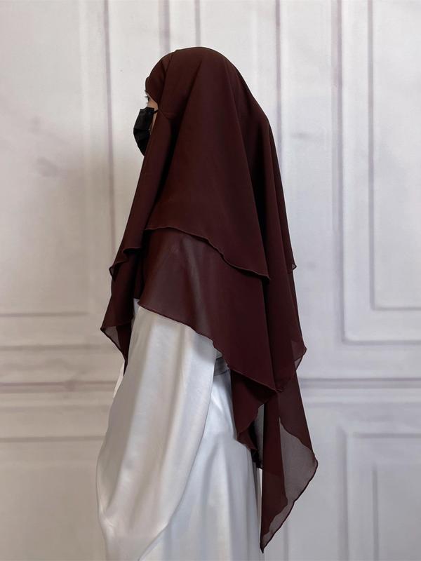 Women's Solid Color Chiffon Khimar, Modest Fashion Khimar fo - TikTok Shop