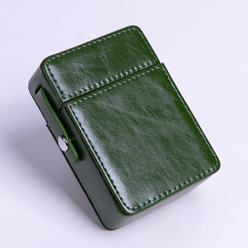 pocket leather cigarette case lighter bag box storage organizer ...