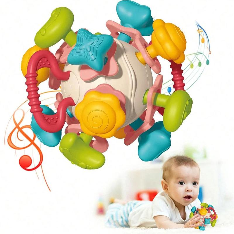 Baby Teether Sensory Toys Teethers Rattle Ball Manhattan Teething ...
