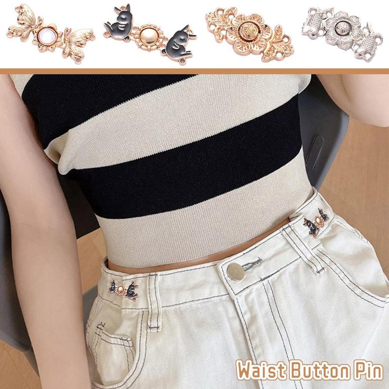 Nail Free Waist Tightening Button Sewn Detachable Waist Tightening ...