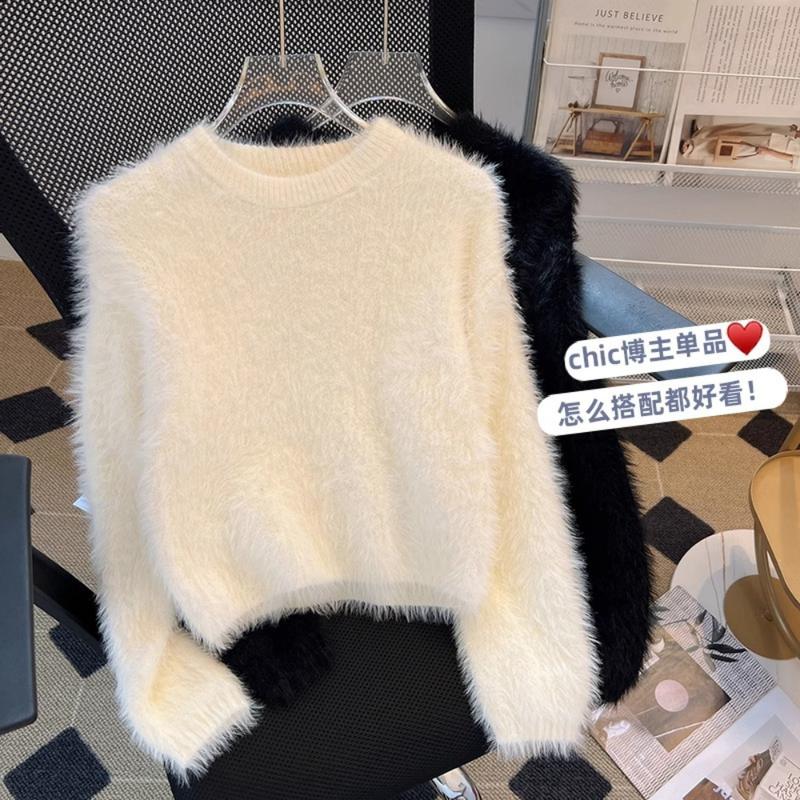 White sweater women's spring, autumn and winter 2023 ne - TikTok Shop ...