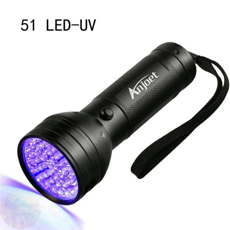 Lampu Suluh UV, Cahaya Hitam, 51 LED, 395 nm, Obor Ultraviolet ...