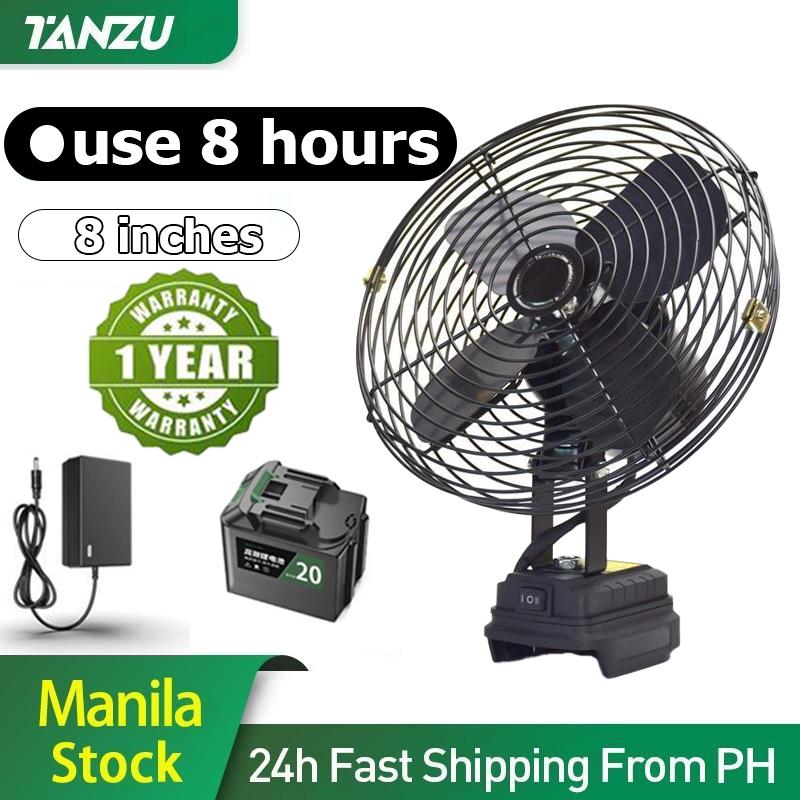 【In stock COD】TANZU 21V Electric Fan, 8-inch Fan Compatible with ...