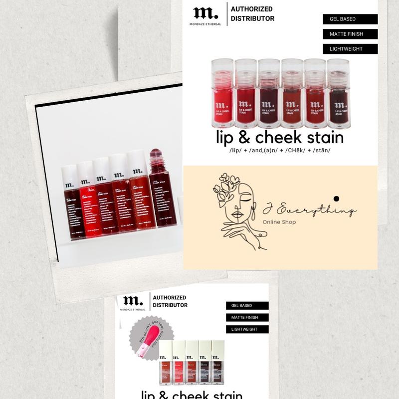 Mondaze Ethereal - Lip and Cheek Stain - Roller and Chunky Applicator ...