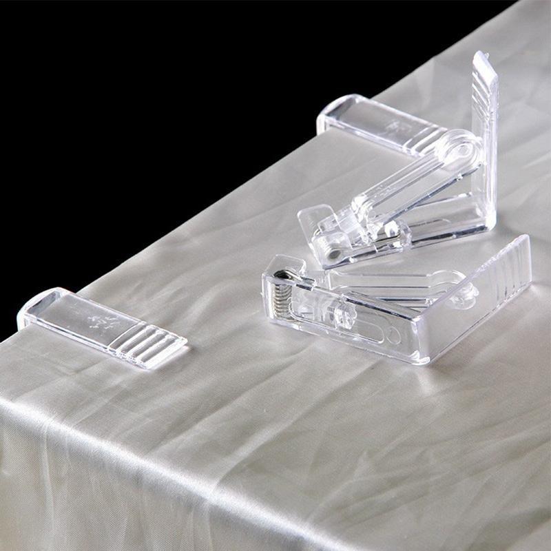 4pcs Table Cloth Clips Holder Clear Cover Plastic Grips Tablecloth ...