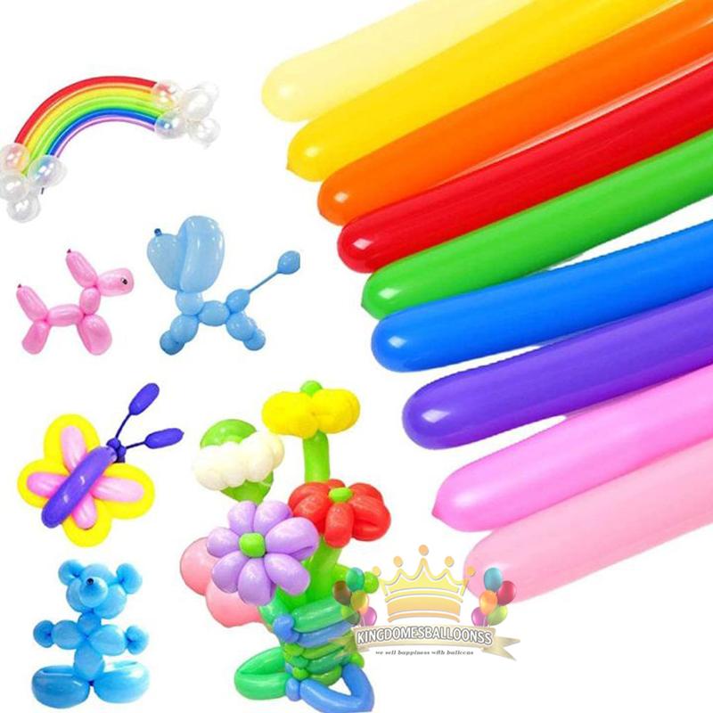 Balon Pentil Latex 260 Twist Balloon Balon cacing panjang doff ( isi 10 ...