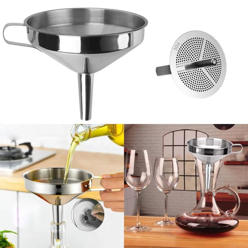 Corong Mini, Bahan Logam, Mulut Lebar, Keluli Tahan Karat, dengan ...
