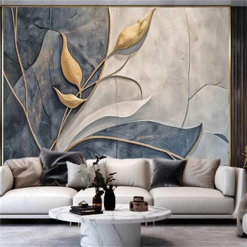 Kertas Dinding Bunga Emas Kelabu, Mewah Moden, untuk Latar Belakang ...