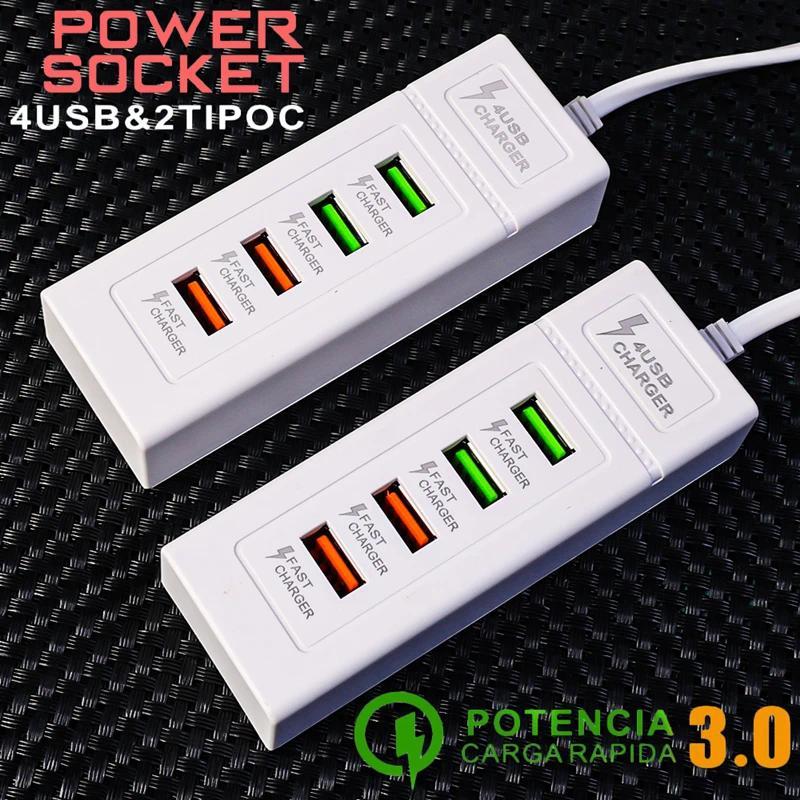Fast Charging 4 Ports USB Power Strip Charger Station Splitter - TikTok ...