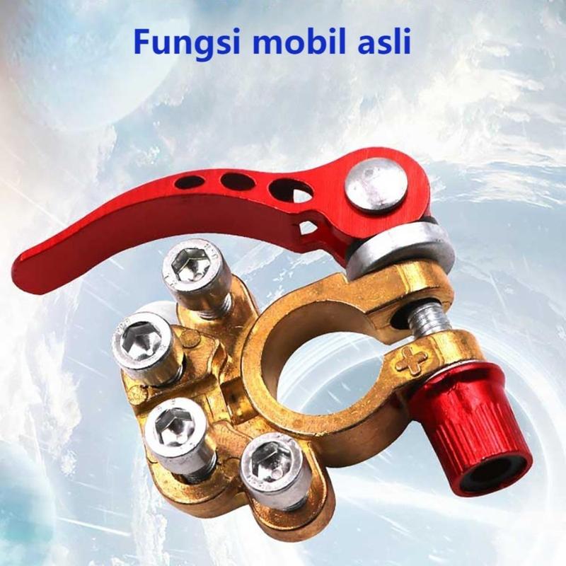 Terminal Kepala Aki Mobil Bahan KUNINGAN Klem Accu Mobil Tembaga Murni ...