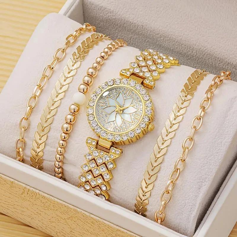 Jam Tangan Emas Wanita, Fesyen, Jam Tangan Gelang Spike Daun - TikTok ...