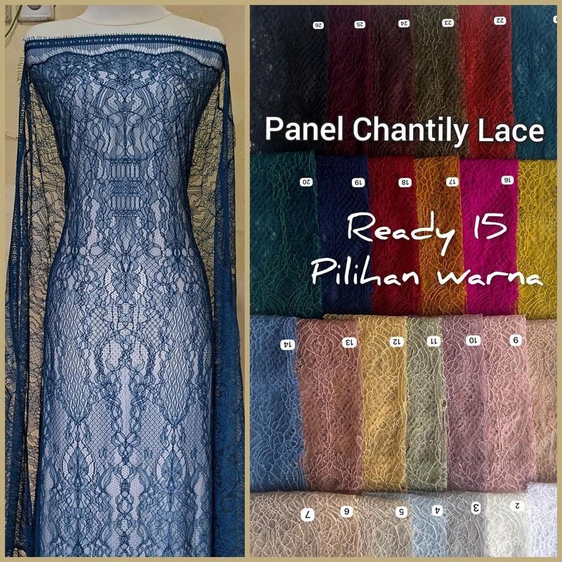 Kain Brokat Chantily Bahan Kebaya Santili Panel 2,5 Meter - Shop ...