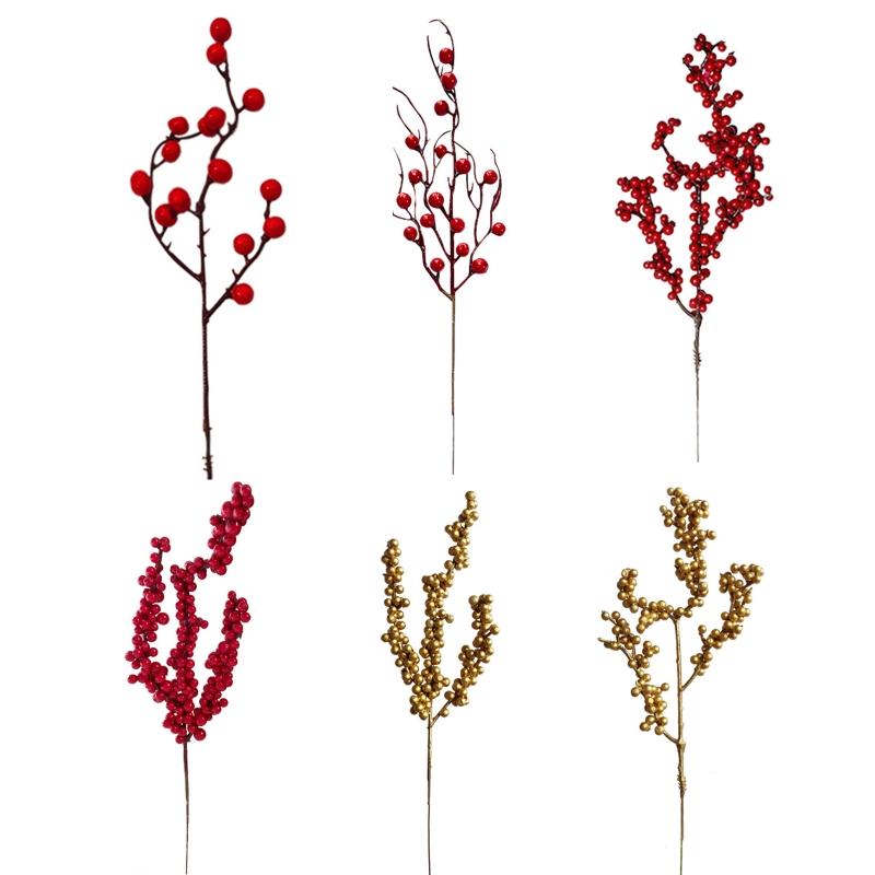Ker Artificial Berry Stems Picks Christmas Berries Branches for ...