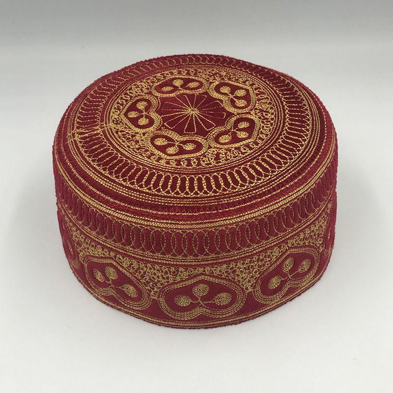 Men's Hat Hui Ethnic Prayer Hat Men's Ethnic Style New Red Wedding ...