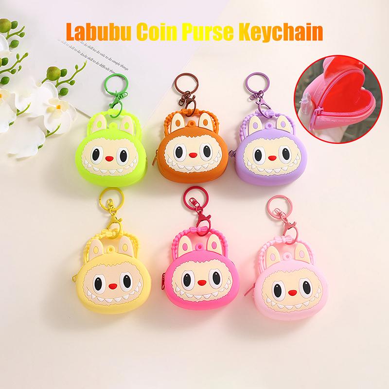 Labubu Silicone Coin Purses Keychain Cartoon Colored Earphon - TikTok ...