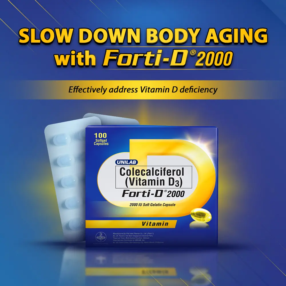 Unilab Forti-D 2000IU 10 Capsules- For Vitamin D Deficiency to Improve ...