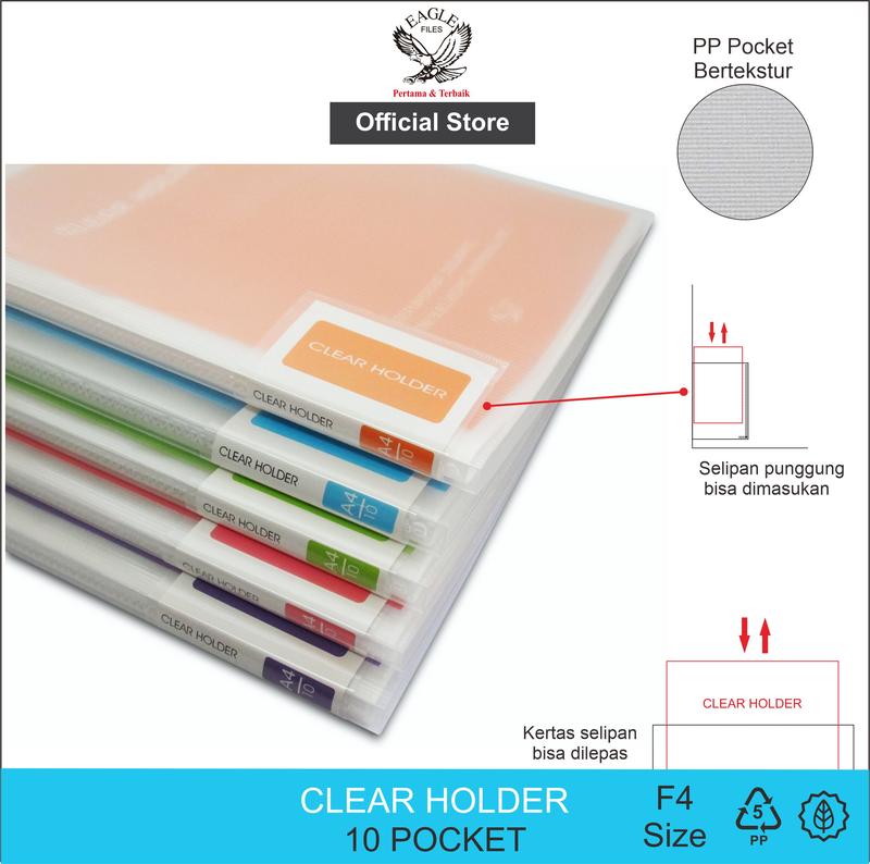 EAGLE FILES Clear Holder/Dokumen Keeper/Display Book/Document Keeper ...