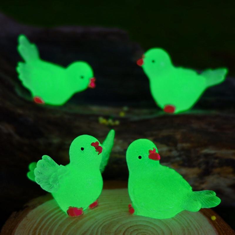 1Pcs Microlandscape White Mini Fluorescent Bird Cute DIY Micro - TikTok ...