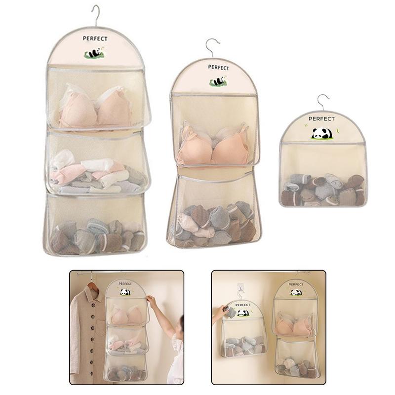 Multi-layer Hanging Socks Organizer Closet Pocket Hanger Hanging ...