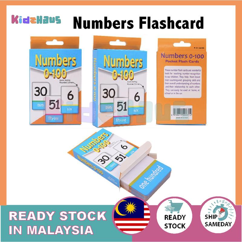 Numbers Flash Card 0-100 Double Sided Children Cards - RC0051 - TikTok ...