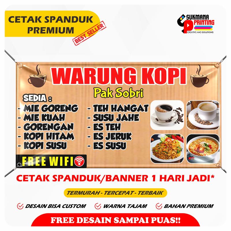 Cetak Spanduk Banner Warung Kopi/Warkop Tempat Nongkrong - Shop | Tokopedia