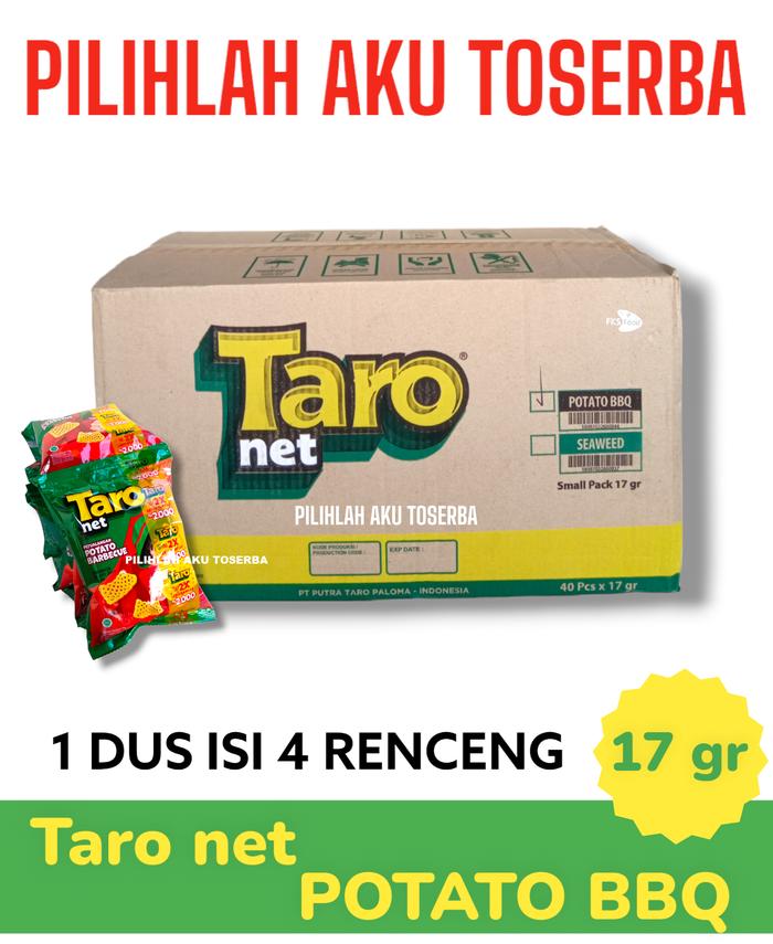 Jual Taro NET Snack POTATO BARBEQUE BBQ RENCENG - ( HARGA 1 DUS ...