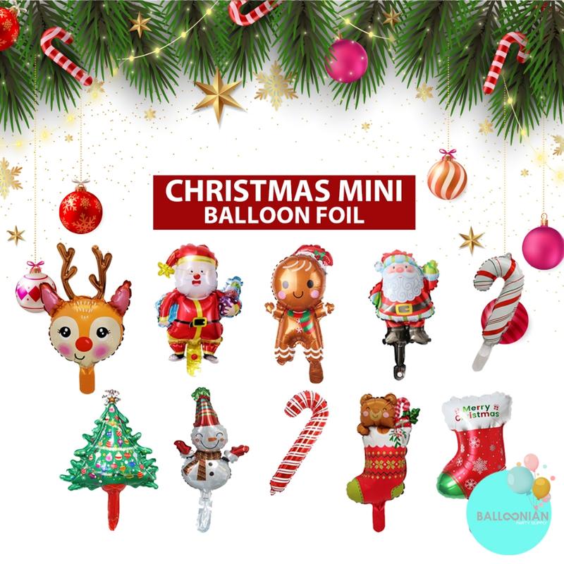 Christmas Balloon Foil Mini/Balon Foil Natal/Dekorasi Natal/Santa ...