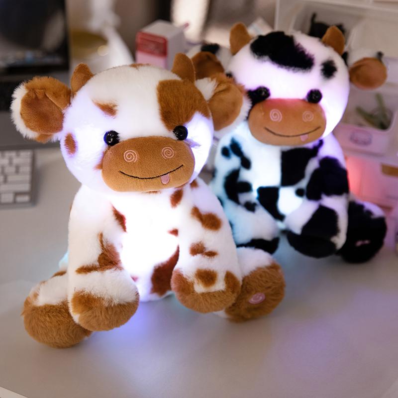 LED Plush Cow Lighting Up Stuffed Animal Diary Cattle Floppy - TikTok Shop