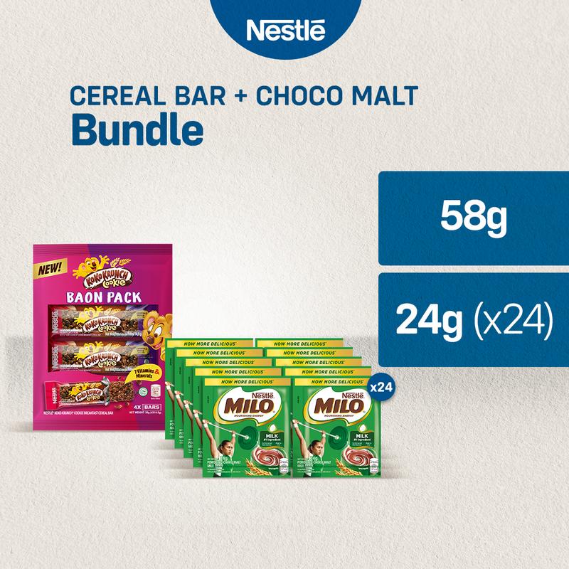 Koko Krunch Cookie Bar 58g + Milo Activ-Go Choco Malt Powdered - TikTok Shop Philippines