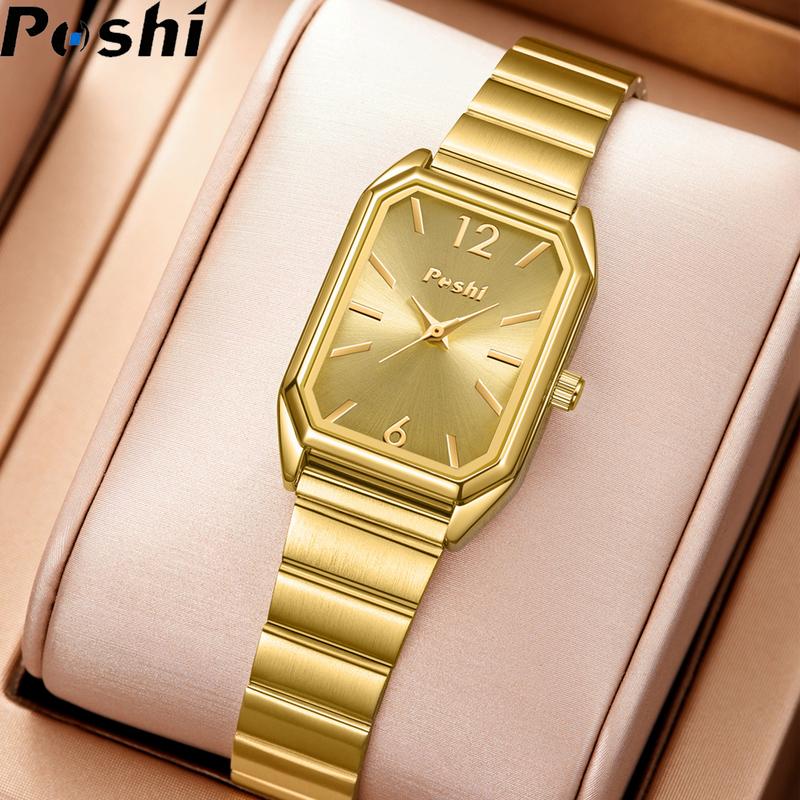 POSHI Women Watch Quartz Movement luminous display gold watc - TikTok ...
