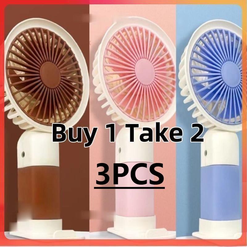 "Buy 1 Take 2! Portable Strong Fan. Handheld Mini with USB Charging ...