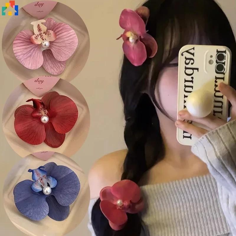 Jepit Rambut Bunga Phalaenopsis Manis Korea, Fesyen, Reka Bentuk ...