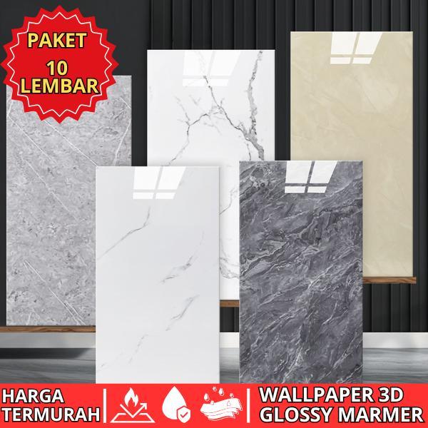 [PAKET 10 LEMBAR COD MURAH] DONMI Wallpaper Vinyl Marble 30 x 60 cm ...