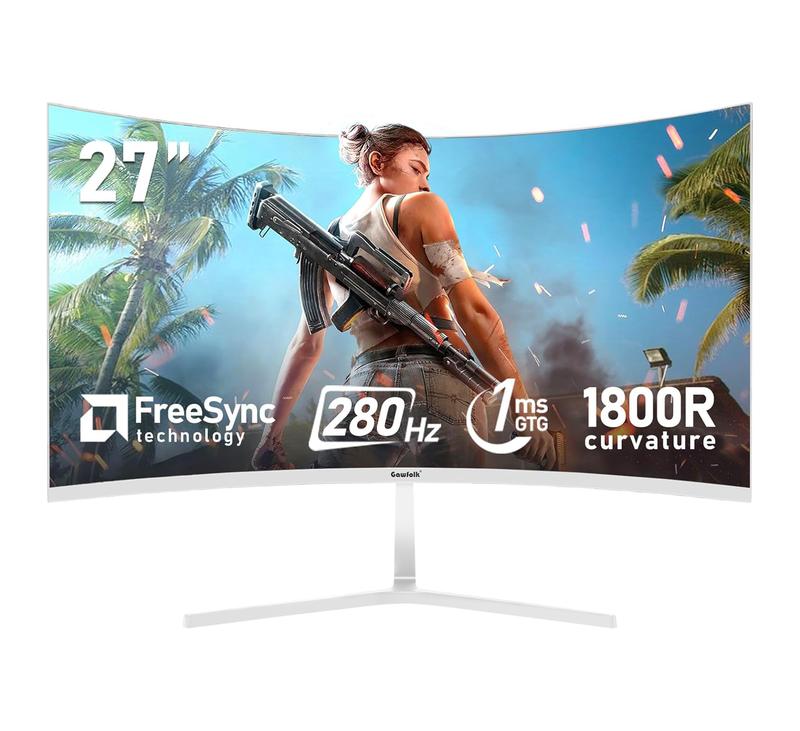 27 Inch PC Computer Screen,1800R Curved Gaming 280Hz Monitors, - TikTok ...