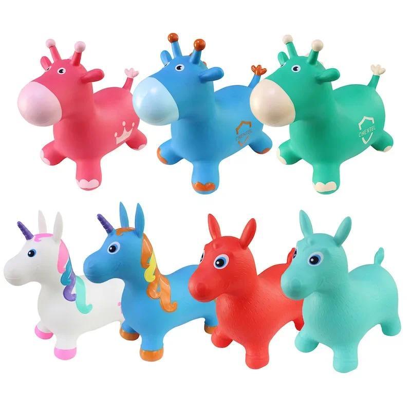 Kids Animal Inflatable Bouncy Horse Hopper Soft Vaulting Horse - TikTok ...