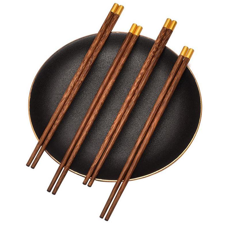 Wood Chopsticks Metal Head Family Dining Chopsticks No Paint - TikTok ...