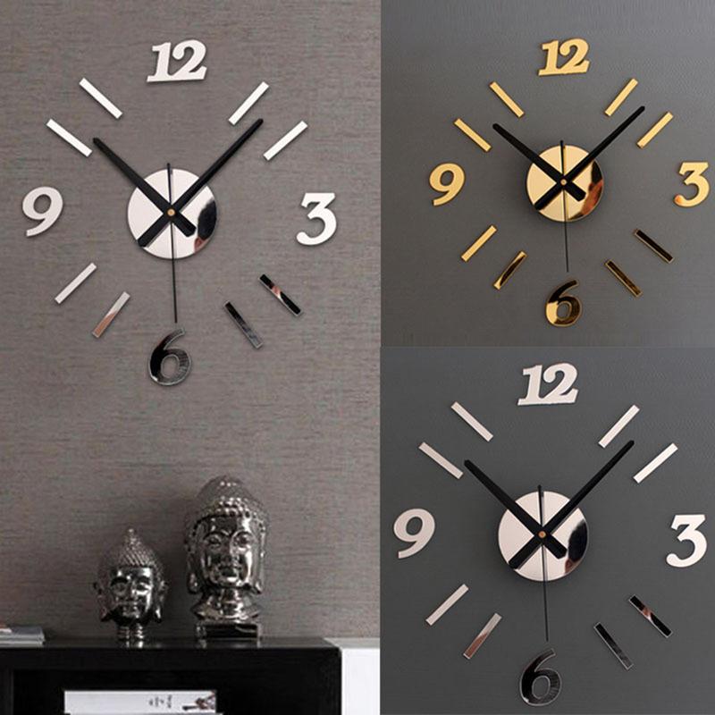 Jam Dinding Cermin Akrilik 3D, Pelekat Dinding Kreatif, Gaya - TikTok ...