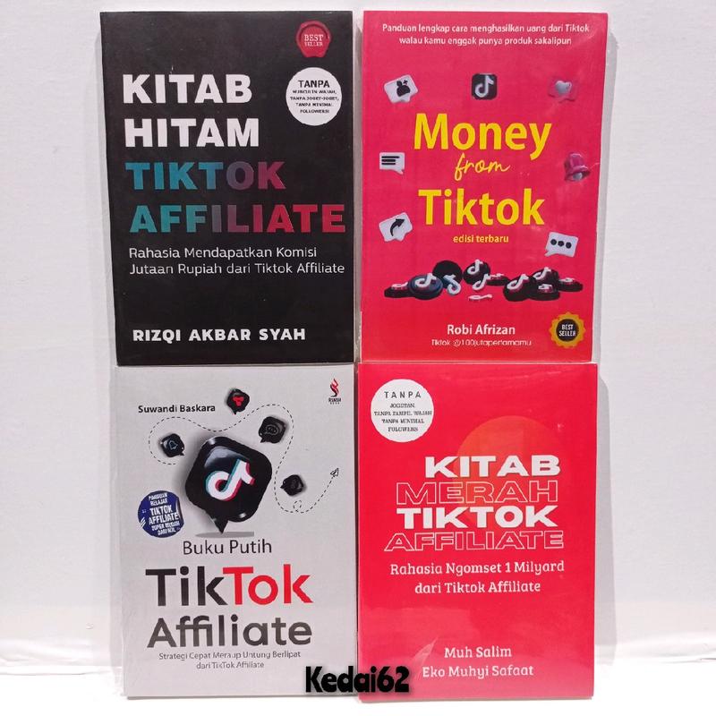 PAKET ISI 4 BUKU PUTIH TIKTOK AFFILIATE + KITAB MERAH + KITA - Shop ...
