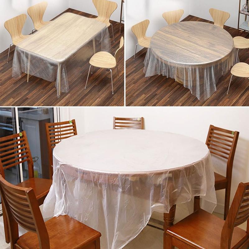 10Pcs New Thin Nylon Disposable Tablecloth PE Waterproof Banquet ...