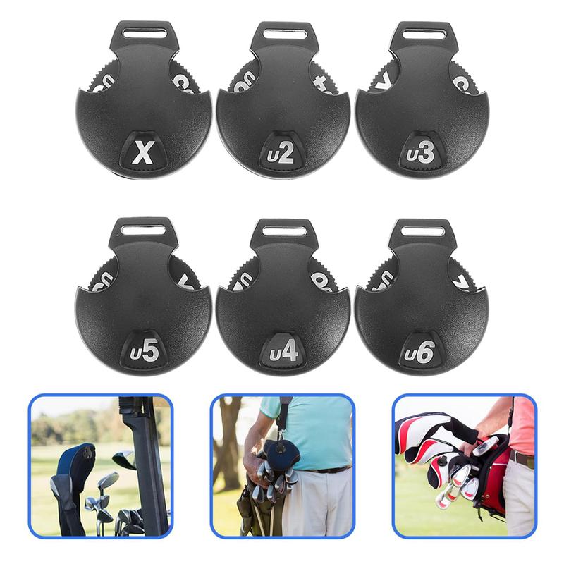 6-Pack Golf Club Top Covers With Rotating Number Tags, Plastic Golf ...