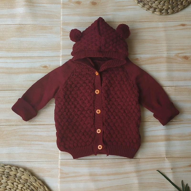 jaket bayi sweater rajut mantel anak Lengan panjang 0-6 bulan - Shop ...