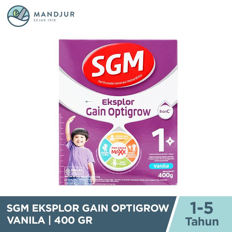 SGM Eksplor Gain Optigrow 1 Plus Vanilla 400 Gram - Shop | Tokopedia