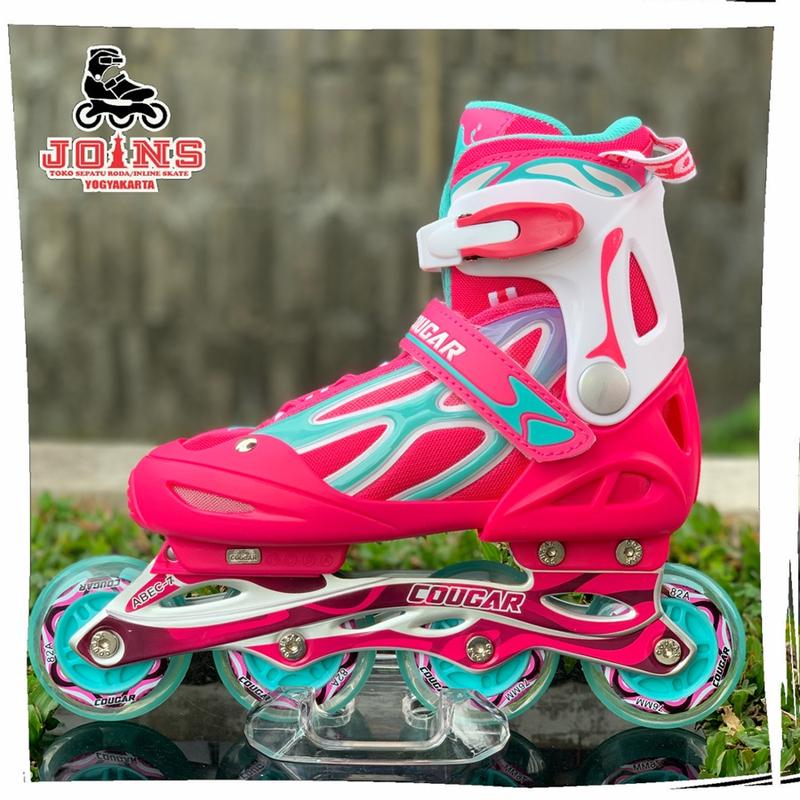 Sepatu roda Anak Inline Skate Anak Pemula Cougar MZS701-QS Pink - Shop ...