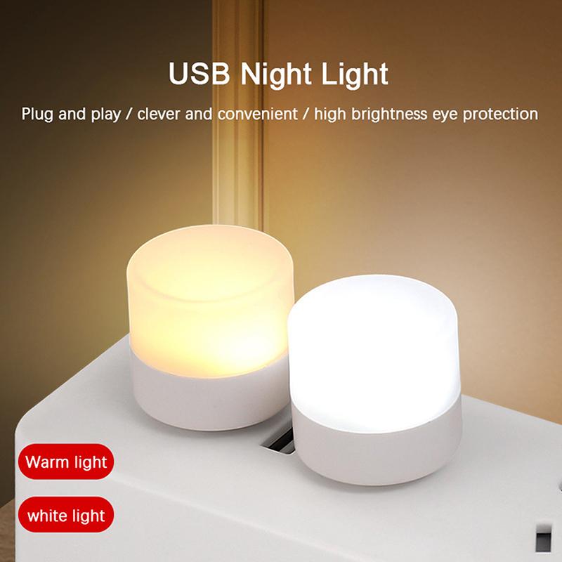USB Plug Lamp Mini Night Light Computer Mobile Power Charging Small ...