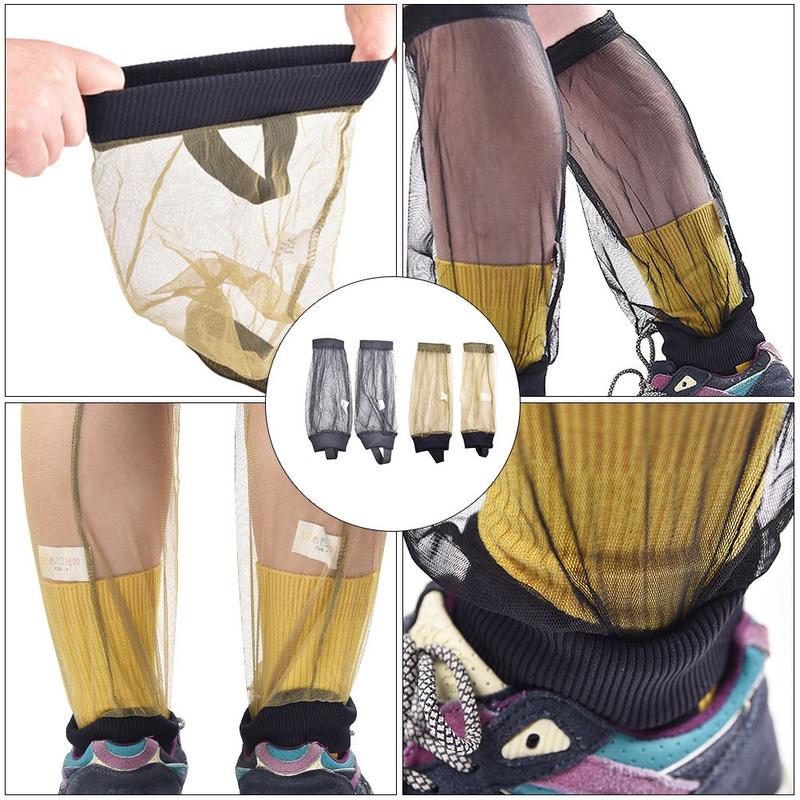 2Pairs Mesh Anti-mosquito Cover Outdoor Jungle Park Socks Bite-proof ...