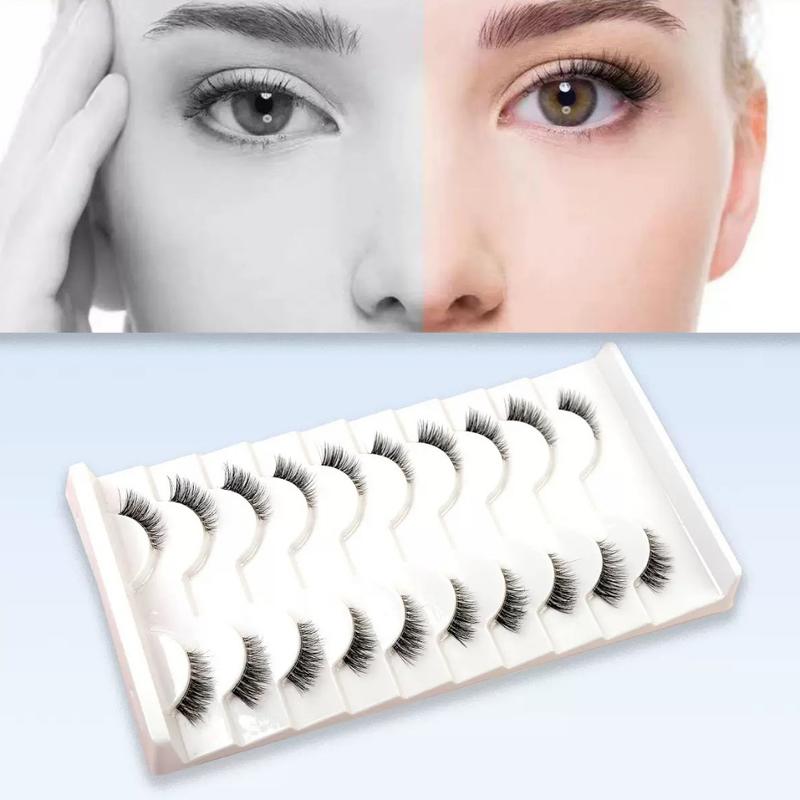 10 Pairs Half Eey Lashes Brand New Faux Mink Eyelashes Natural False ...
