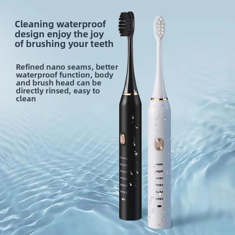 New electric toothbrush with USB charging, sound waves, six levels ...