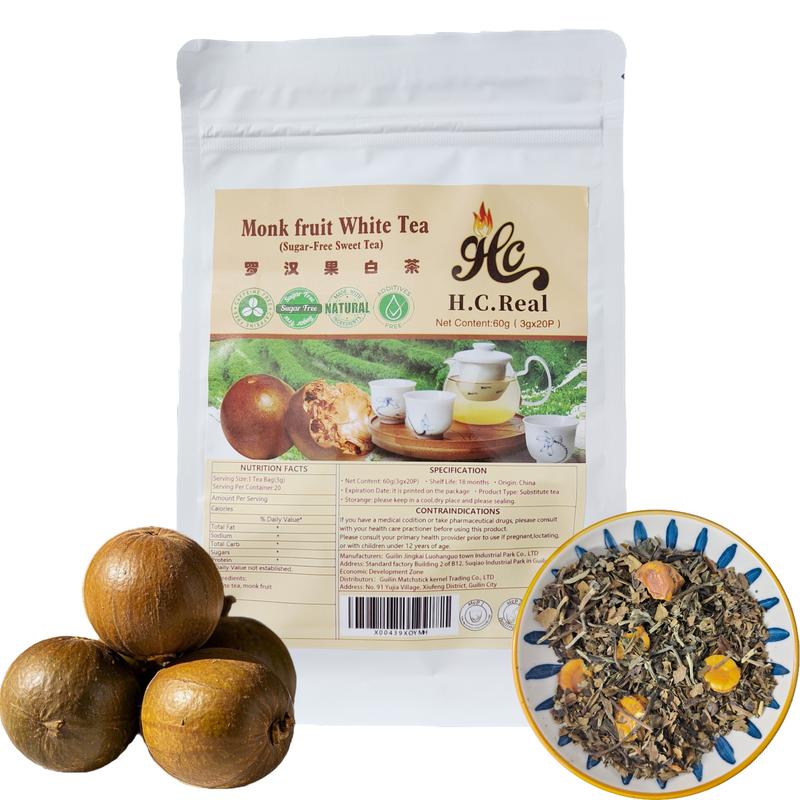 20 packs of monk fruit White Tea - Selected ingredients - white tea ...