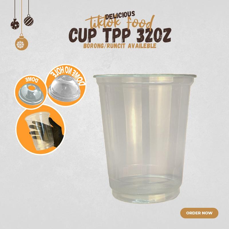 32oz TPP Gelas Plastik Bersama Penutup - Brand TPP Thailand Plastic ...